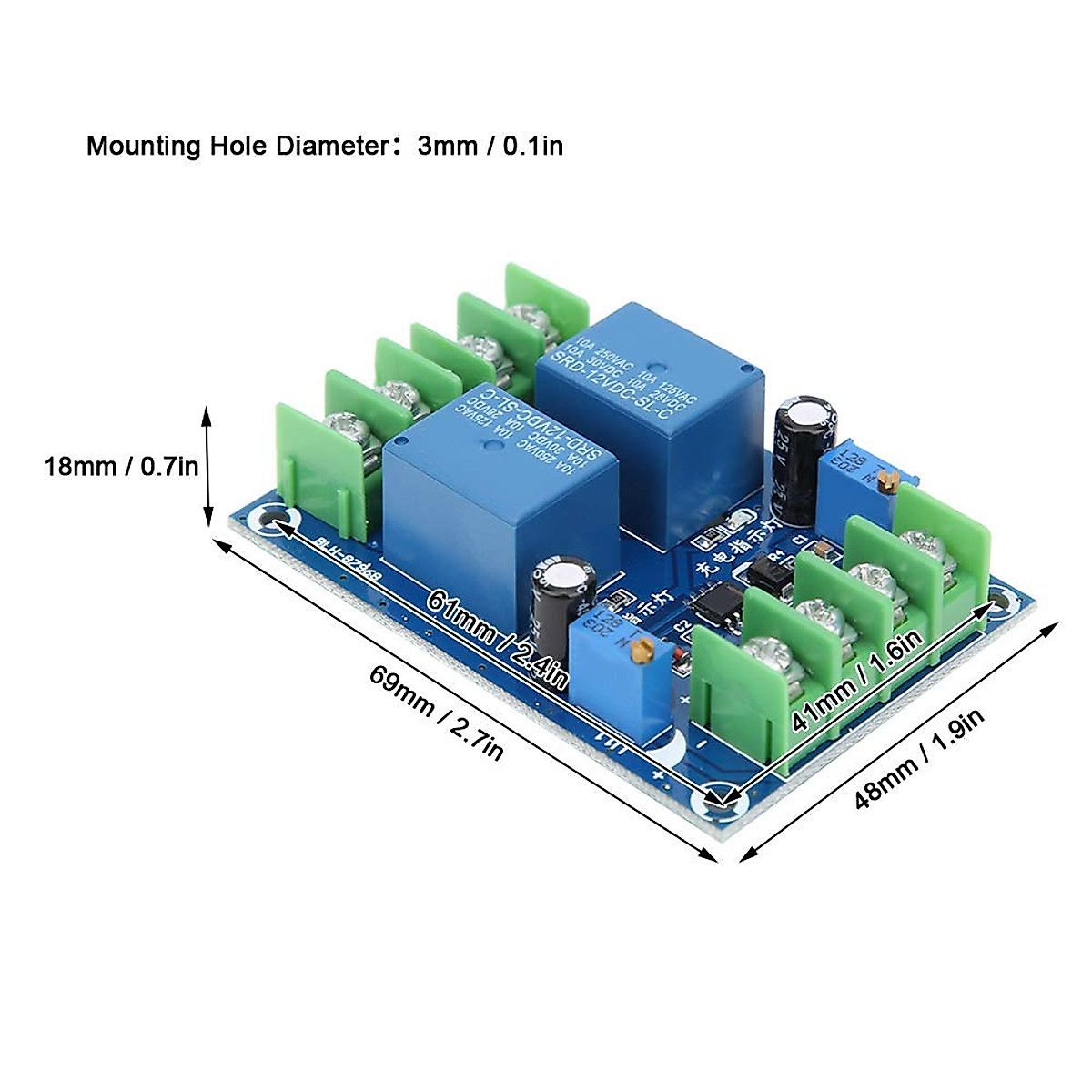DC 12V 10A Automatic Power Switching Module, Backup Battery Switching Module, Emergency Power Supply Charging Controller