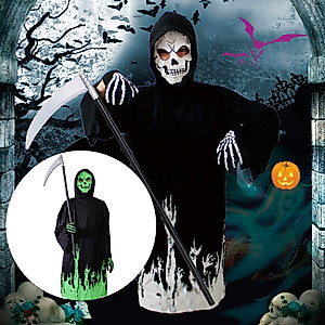 Lulu Home Halloween Kids Costume, Glow in The Dark Halloween Scary Kids Costume Boys Kids Costume