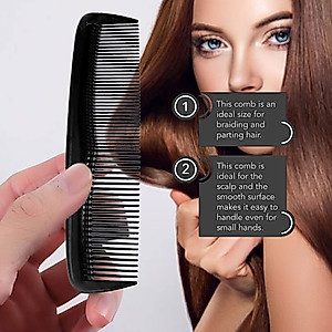 Soft 'N Style Hair Care 4-Pack Comb - Not Breakable - mens comb/fine tooth comb/peines para cabello
