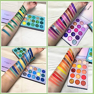 MYUANGO Color Board Eyeshadow Palette - Highly Pigmented 60 Shades Matte Shimmer Glitter Vegan Makeup Palette for Beginners - Waterproof, Blendable, Long-Lasting - Cruelty-Free