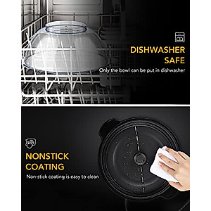 Electric Hot-oil Popcorn Popper Maker - Stir Crazy Popcorn Machine with Nonstick Plate & Stirring Rod, Large Lid for Serving Bowl and Two Measuring Spoons, 16-Cup for Home Christmas Party Kids