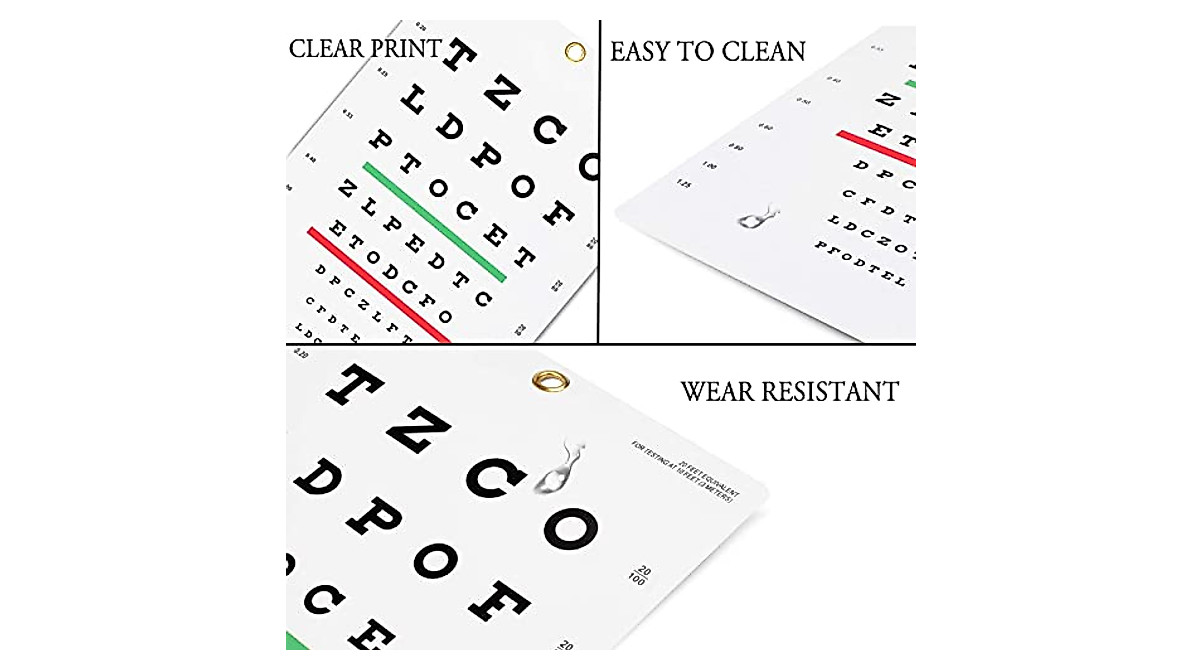 Buy PECULA Snellen Eye Chart for Easy Vision Tests