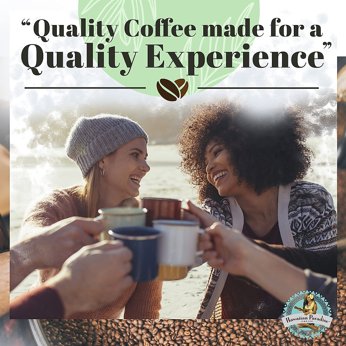 Hawaiian Paradise Coffee 10% Kona Coffee Blend Ground 12oz. Bag - Premium Rich Flavored Roast Bold Signature Brewed – 100% Arabica Gourmet Finest Beans