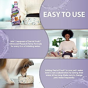 Dental Fresh Advanced Plaque and Tartar Water Additive, 8oz – Dog Teeth Cleaning Formula to Freshen Breath and Improve Overall Oral Health