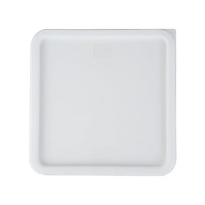 Restaurantware-LID ONLY: Met Lux Food Container Lid, 1 Square Lid For Storage Container - Containers Sold Separately, With Pull-Corner Tab, White Plastic Lid, Dishwashable, Freezable