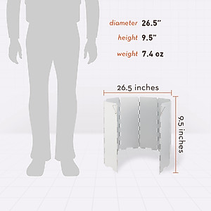 Solo Stove Solo Aluminum Windscreen: for Use and Other Backpacking Stoves, Camping Stoves, Butane Stoves, Alcohol Stoves