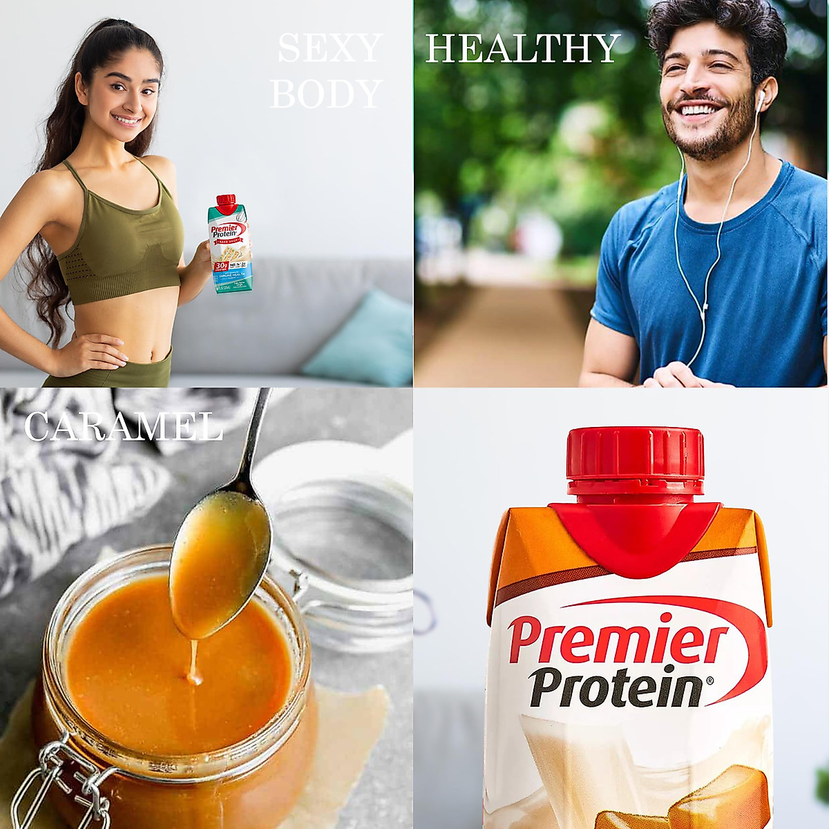 Premier Protein Shake Caramel| 30g Protien Shakes 11 Fl oz in The Award Box Packaging (6 Pack)