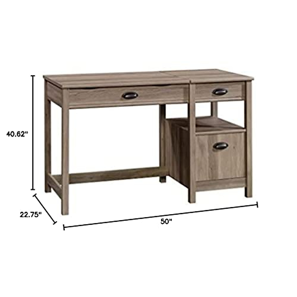 Sauder Harbor View Lift Top Desk, Salt Oak finish