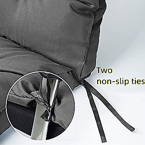 Srutirbo Waterpropf Swivel Rocker Cushion, Hammocks Papasan Chair Cushion, Outdoor Rocking Chair Cushion Tufted High Back Chair Cushion for Rattan Chair Garden Patio (Light Grey)