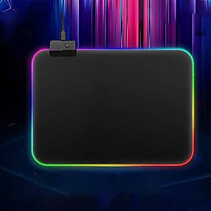 RGB Pad LED Mouse Pad Led Mouse Gaming Comfortable Mousepad Non- Rubber Base for Work Gaming Office Home Mouse Pad Glorious Pad