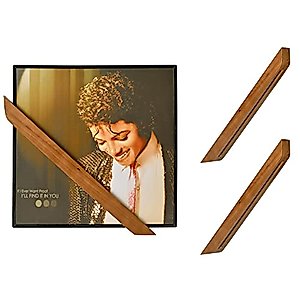 Sparkle Race Wooden Vinyl Record Holder Wall Mount Shelf Set of 2, Vinyl Record Storage LP Slash Shelf Record Holder for Albums, Wood Vinyl Record Stand Wall Mount Floating Record Display Shelves