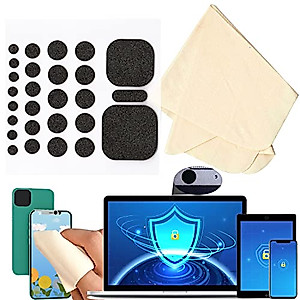 27 Pcs Nano Universal Webcam Covers - 5-Sizes for Every Size Webcam on Any Device -Reusable/Washed Multi-use – Protect Your Privacy and Prevent Lens Glass Breakage- 1 Microfiber Cleaning Cloth