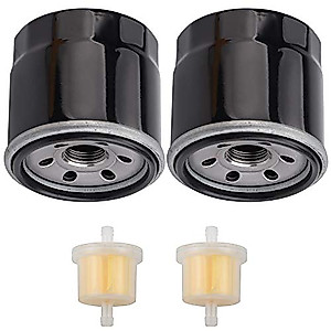 Kizut 2 Pack 136-7848 Oil Filter with Fuel Filter for Toro 120-4276 127-9222 ZS SW SS MX SWX HD Timecutter Riding Mower