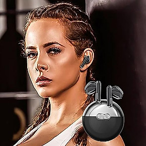 Yrmaups Bluetooth Headphones Wireless Earbuds, Light-Weight Sports Ear Buds with Charge Cases, IPX4 Water Proof Headset with Microphone Cordless Earphone Suitable for TV Phone PC Laptop
