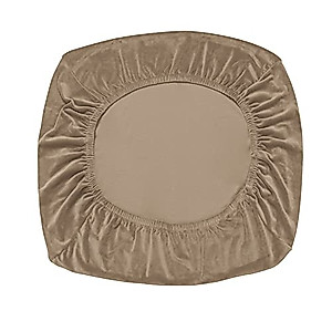 Jonuiony Wear-Resistant Universal Sofa Cover, Stretch Velvet Separate Couch Cushion Slipcovers, L Shape Sofa Chaise Covers for Both Left/Right Sectional Couch Protector(Camel,Back Cover)