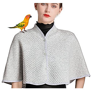 Parrot Anti-Scratch Shoulder Protector, Bird Diaper Poop Cover Pad for Parakeets Cockatiels Conures, Cotton Shawl Cape for Birds to Stand on Shoulders, Pet Arm Guard for Lovebirds Finches Macaws