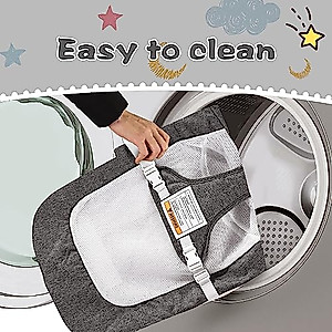 Bouncer for Babies 0-6 Months, Portable Bouncer for Baby,Baby Bouncers for Infants with 3-Point Harness Grey