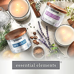 Essential Elements by Candle-lite Scented Candles, Elderflower & Honey Fragrance, One 9 oz. Single-Wick Aromatherapy Candle with 50 Hours of Burn Time, Off-White Color