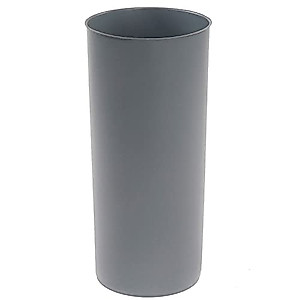 Rubbermaid 3550 GRA 12-1/8 gallon Capacity, 12" Diameter x 27-1/4" Height, Gray Color, LLDPE Round Rigid Liner