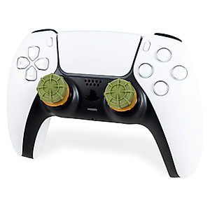 KontrolFreek FPS Freek Snipr for PlayStation 4 (PS4) and PlayStation 5 (PS5) | Performance Thumbsticks | 2 High-Rise Convex (Domed) | Green