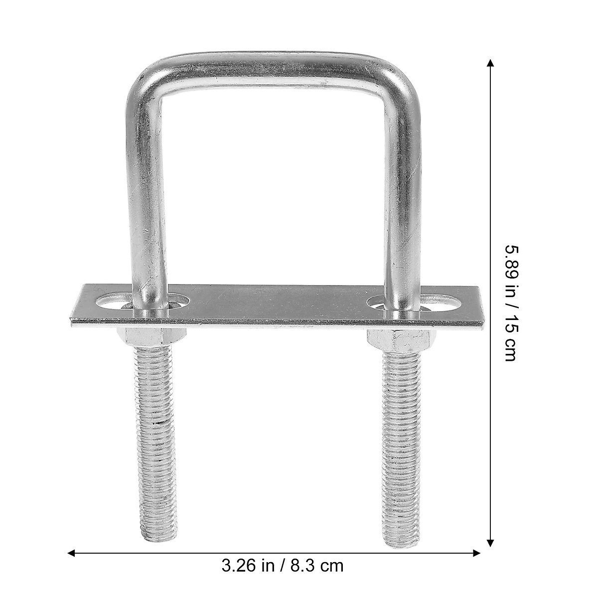 U Bolt Clamp Galvanized Steel u Shape Bolts U Bolt for Hardwares U-bolt Fastener Galvanized Steel Bend Bolts U Bolts with Nuts U-bolts for Trailer Heavy Duty U-bolts Square u Bolt