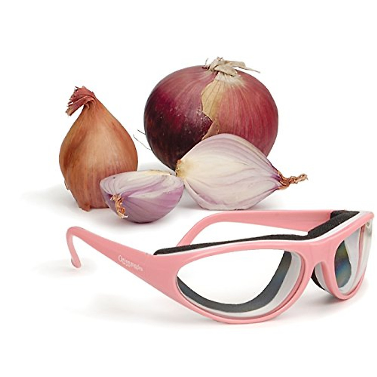 RSVP Tearless Pink Kitchen Onion Goggles, supports Breast Cancer Awareness