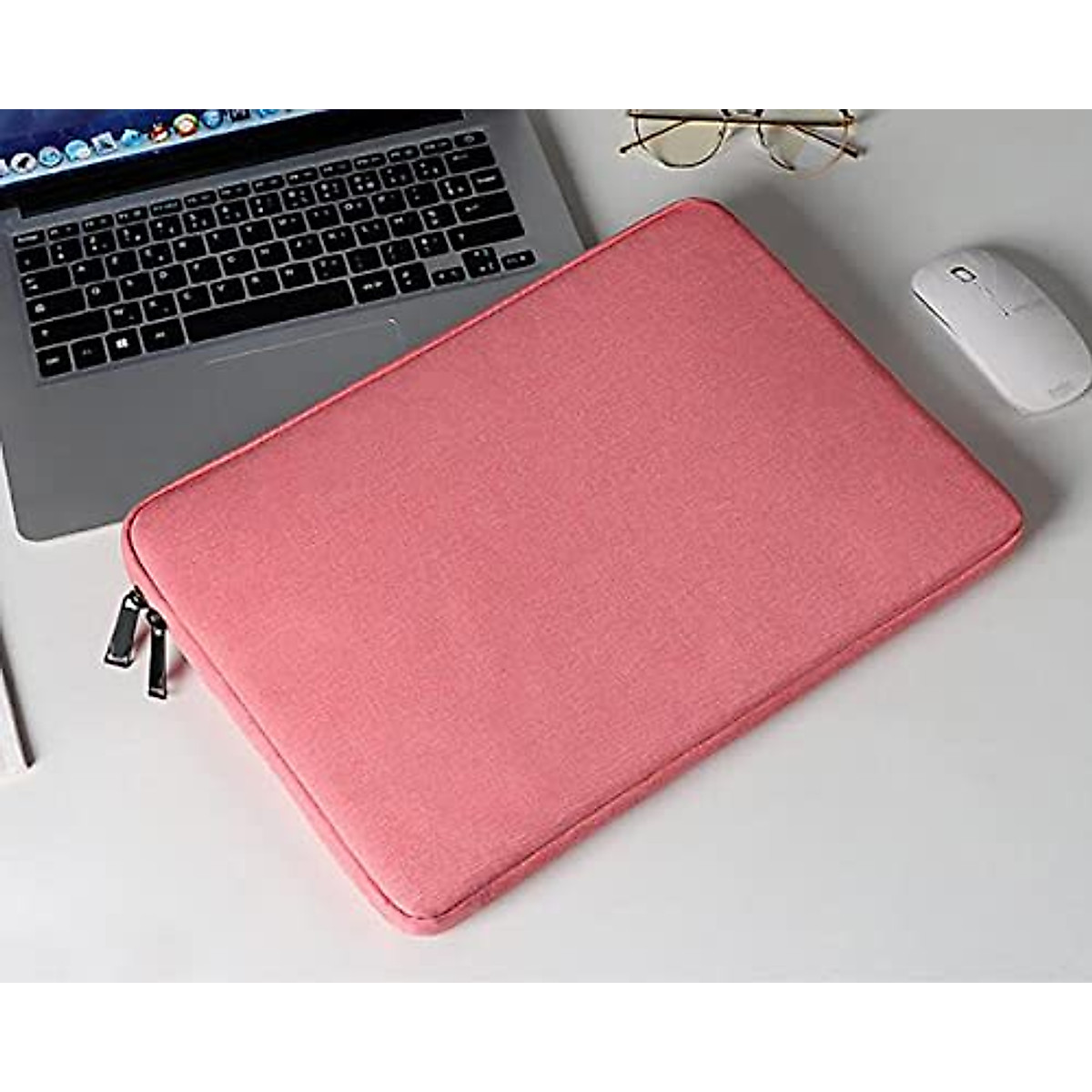 15.6 Inch Laptop Case for women,Acer Nitro 5/Acer Aspire 5/Acer Chromebook 15.6",Dell Inspiron 15.6,Lenovo IdeaPad 15.6", ASUS Vivobook 15.6", MSI GF65/GF63/GL66/GP66/GV15, HP 15.6 Laptop Sleeve, Pink