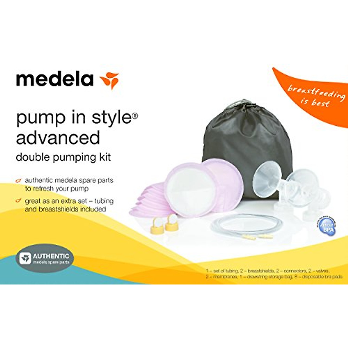 Medela Pump in Style Advanced Double Pumping Kit with Authentic Medela Spare Parts, Includes Breast Shields, Connectors, and Accessory Bag, Made Without BPA