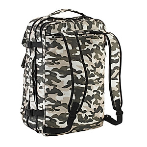 Cabin Max Riga 55x40x20cm Lightweight Carry-on Business Backpack and Holdall 15 1/2'' Laptop and Tablet Compartments - Ideal for Commuters and Travellers (Camo)