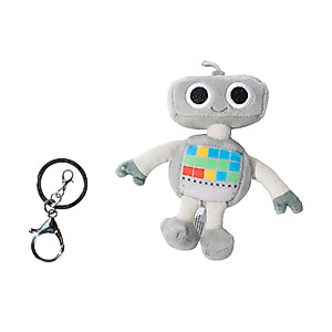Listener Kids Stuffe Baby Robot Plush Toy with Removable Bag Clip Jett The Robot