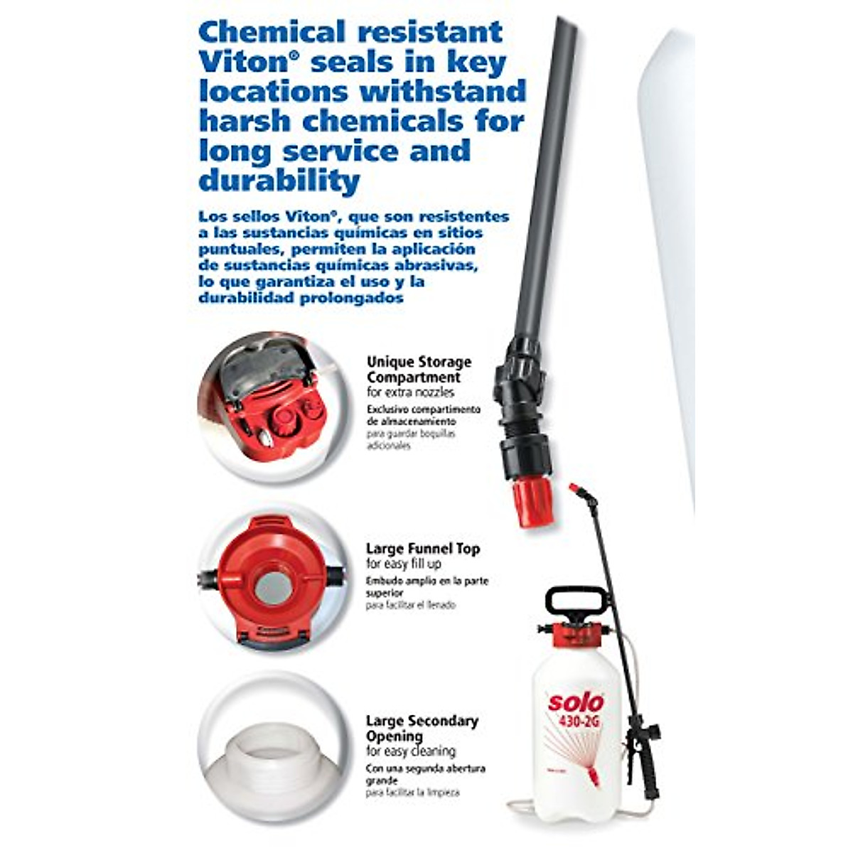 Solo 430-2G 2-Gallon Farm and Garden Sprayer with Nozzle Tips for Multiple Spraying Needs