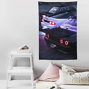 QLAZO Jdm Car R35 Fast Sports Street Tapestry Wall Tapestry Wall Hanging Decor Wall Art for Bedroom Living Room Dorm Picnic 40"x60"