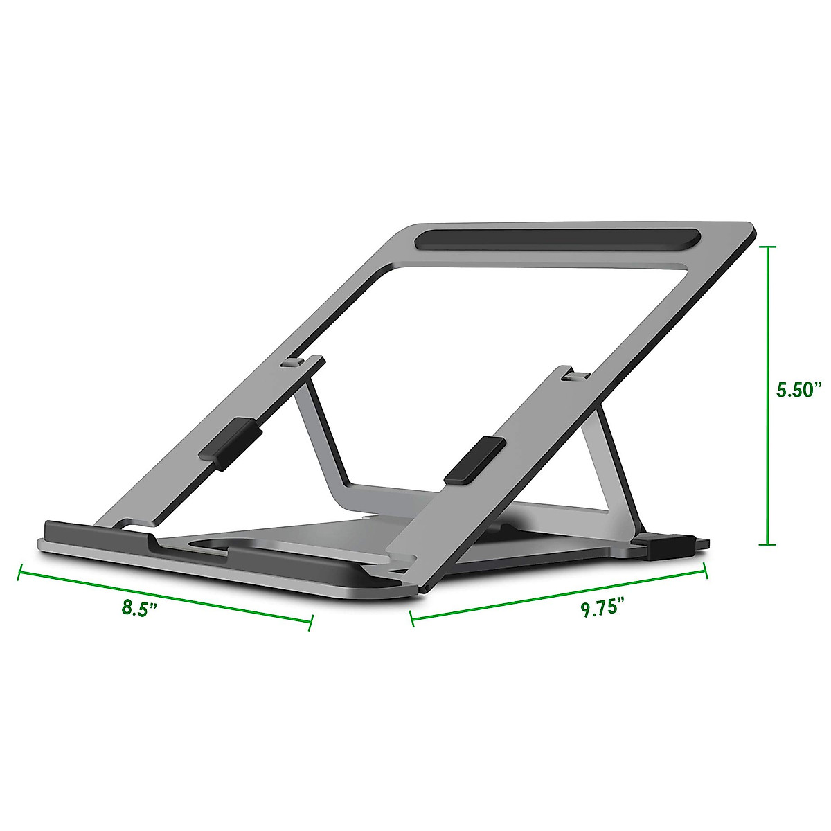 Magichold Portable Height Adjustable Folding Laptop Stand,Lightweight Anti-Slip Laptop Riser | Aluminum Notebook/Tablet Stand Compatible with MacBook Pro/Air,ipad Pro,HP, Dell & Any Laptops (Silver)