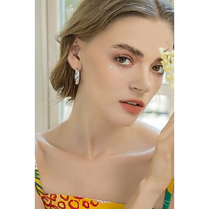 Sterling Silver High Polished Half Round-Tube Click-Top Light Hoop Earrings, 5x30mm