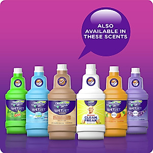 Swiffer WetJet Multi-Purpose Floor Cleaner Solution with Febreze Refill, Lavender Vanilla and Comfort Scent, 1.25 Liter (Pack of 2)