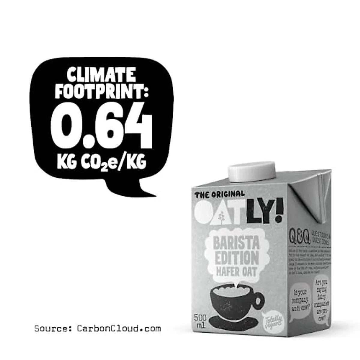 Oatly Barista Edition Oat Milk - Gluten Free, Dairy Free, Non GMO, Vegan, 32 oz (Pack of 6)