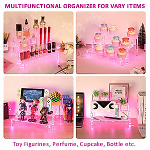 YestBuy 3 Tier Shelf Cupcake Stand (Pink) + 5 Tier Premium Cupcake Holder (Pink)