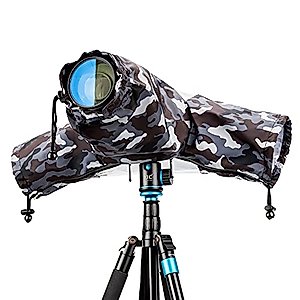 Camera Lens Rain Cover Raincoat Sleeve Gear Camo for Canon EOS R10 R7 R5 R6 R Rp Rebel T7 T8i T7i 90D 80D 4000D SL3 SX70 Nikon Z7II Z6II Z5 D780 D850 D750 D7500 D5600 D3500 Coolpix P950 P1000 P900
