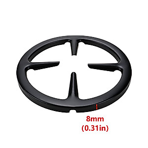 Risbay 2 Pcs Cast Iron Gas Stove Cooker Ring Reducer, Black, 6-Inch