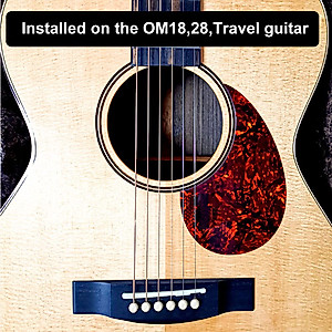Vencetmat Acoustic Guitar Pickguard fit for Martin 000,OM18,28 Models, Travel Guitars, Right Handed, Tortoise - Flame Brown