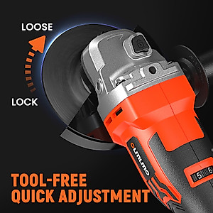 Angle Grinder Cordless,Cordless Grinder With Battery And Charger,4000mAh Batteries,21V,10000RPM Brushless Motor Metal Grinder,4-1/2'' Cutting Wheels, Flap Disc,Cordless Metal Cutting Tool