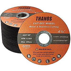 THANOS Cut Off Wheel,50 Pack 4-1/2"x 3/64 x 7/8" Metal and Stainless Steel Cutting Wheel for Angle Grinder,Ultra Thin Cutting Disc（4.5"x.040"x7/8" ）