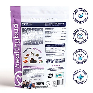 healthybud Hip and Joint Supplement Dog Treats - Glucosamine Soft Beef Liver Bites for Senior Dogs, Arthritis Support (4.6oz (2-Pack))