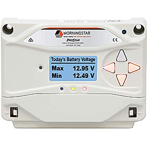 Morningstar Prostar 30A PWM Solar Charge Controller 12V/24V Batteries, Solar Panel Controller Battery Controller Solar Controller 12V 24V, Lowest Fail Rate Charge Controller for Solar Panels (Display)