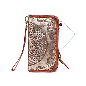 OLD TREND Genuine Leather Golden Mola Clutch