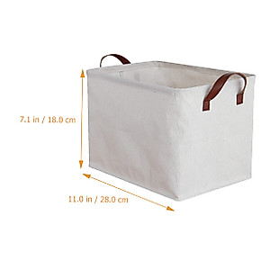 Zerodeko Box Storage Trash Can Fabric Child White