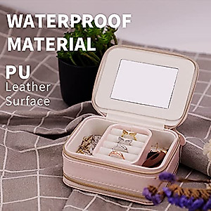 onlyamazing Mini Jewelry Travel Case,Small Travel Jewelry Organizer Portable Jewelry Box Travel Mini Storage Organizer