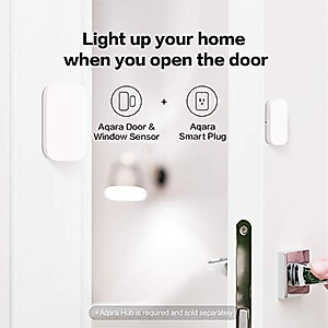 Aqara Smart Hub M1S Plus Aqara Temperature and Humidity Sensor, Door and Window Sensor and Water Leak Sensor, Zigbee Connection, For Remote Monitoring and Smart Home Automation