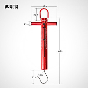 Booms Fishing TS1 Aluminum Tube Spring & Hook Scale 50LB/22KG