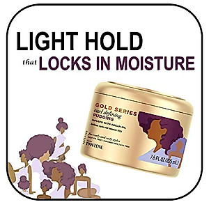 Pantene, Hair Cream Treatment, Sulfate Free Curl Defining Pudding, Pro-V Gold Series, for Natural and Curly Textured Hair, 7.6 fl oz
